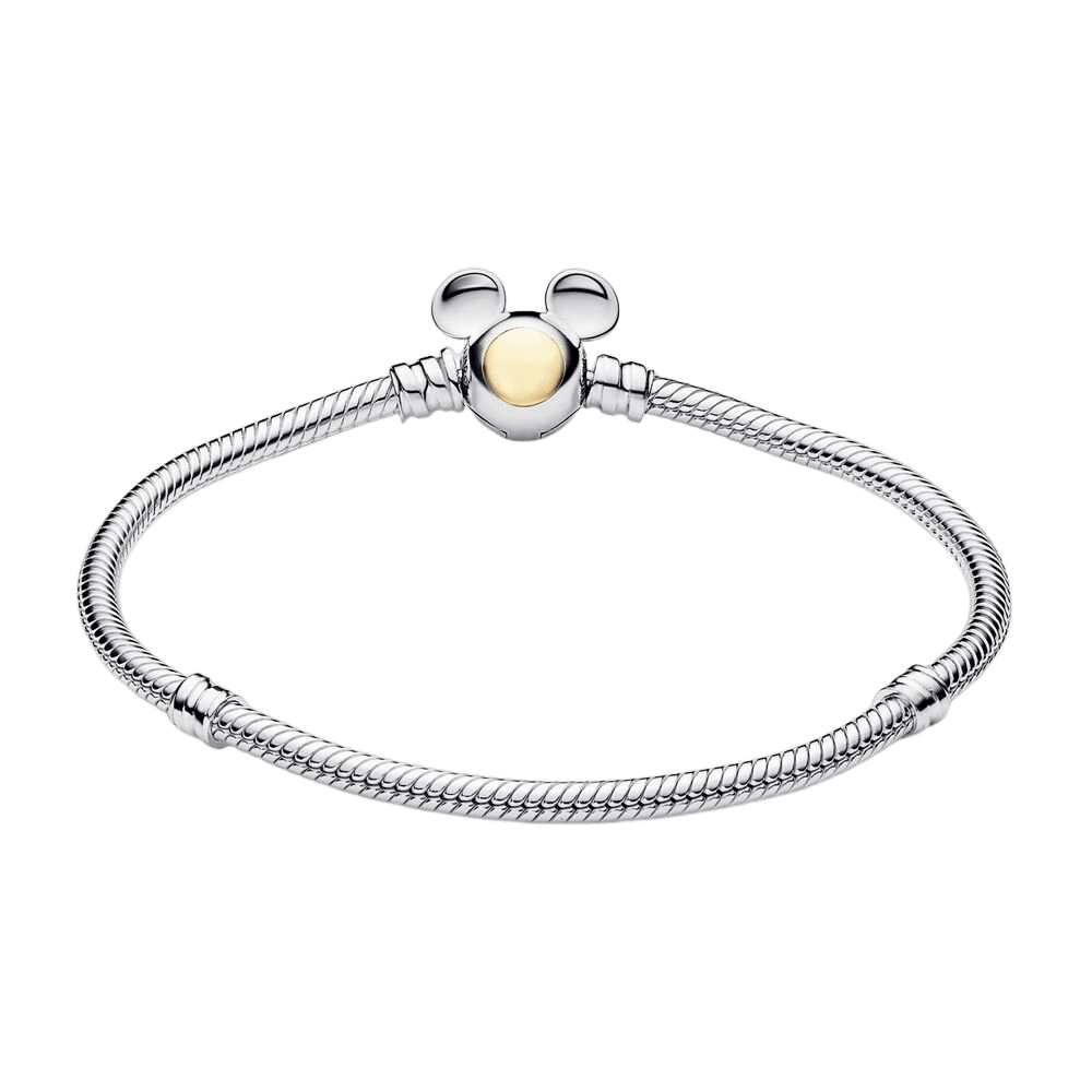 Mickey Mouse Snake Chain Bracelet with Golden Clasp | Disney – Pretty ...